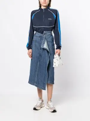 Goen.j Asymmetric Denim Skirt