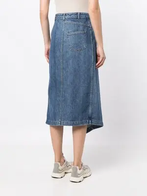 Goen.j Asymmetric Denim Skirt