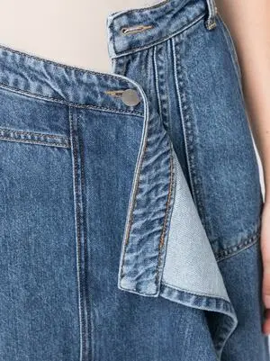 Goen.j Asymmetric Denim Skirt