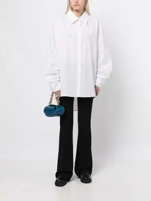 Goen.j Twist-detailing Cotton Shirt - White