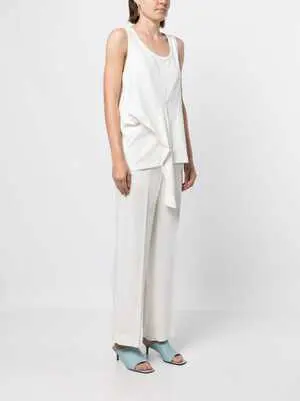 Goen.j Knot-detail Tank Top - White