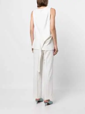 Goen.j Knot-detail Tank Top - White