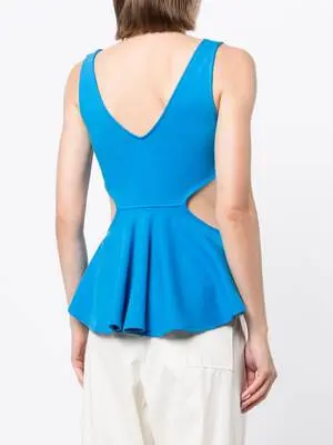 Goen.j Cut-out Tank Top - Blue
