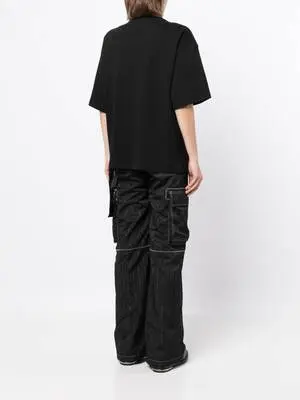 Goen.j Twist-detail Cotton T-shirt - Black