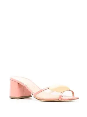 Rupert Sanderson Rounded-plaque Mid-heel Sandals - Pink