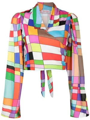 AMIR SLAMA Graphic-print Blouse - Multicolour