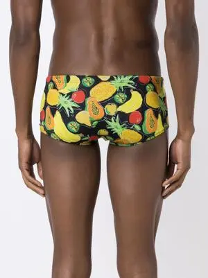 AMIR SLAMA Fruit-print Swim Trunks