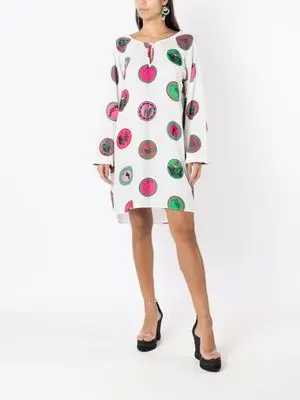AMIR SLAMA Graphic-print Shift Mini Dress