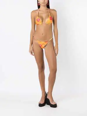 AMIR SLAMA Fruit-print Bikini Set - Orange