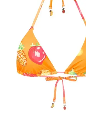 AMIR SLAMA Fruit-print Bikini Set - Orange