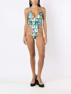 AMIR SLAMA Graphic-print Swimsuit