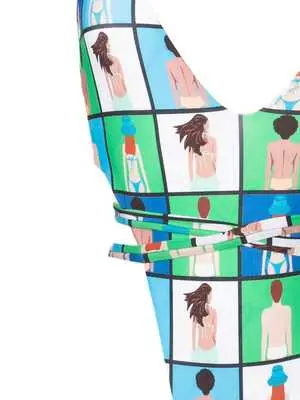 AMIR SLAMA Graphic-print Swimsuit