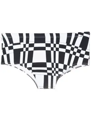AMIR SLAMA Geometric-print Swim Trunks