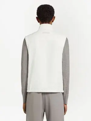 Zegna Reversible Zip-up Vest - White