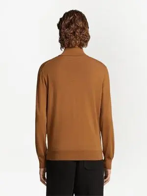 Zegna Half-zip Jumper - Brown