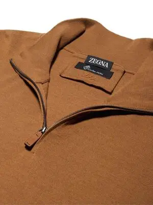 Zegna Half-zip Jumper - Brown