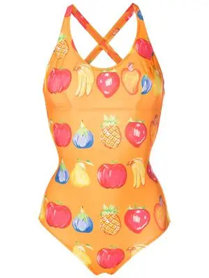 AMIR SLAMA Fruit-print Swimsuit