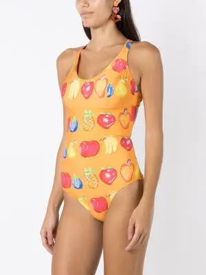 AMIR SLAMA Fruit-print Swimsuit