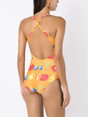 AMIR SLAMA Fruit-print Swimsuit