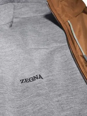 Zegna Reversible Zip-up Vest - Brown