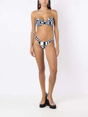 AMIR SLAMA Geometric-print Two-piece Bikini Set