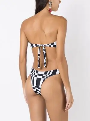 AMIR SLAMA Geometric-print Two-piece Bikini Set