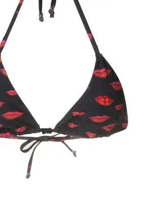 AMIR SLAMA All-over Lip-print Bikini Set