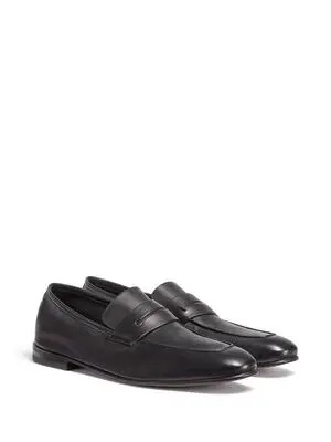 Zegna L'asola Leather Loafers - Black