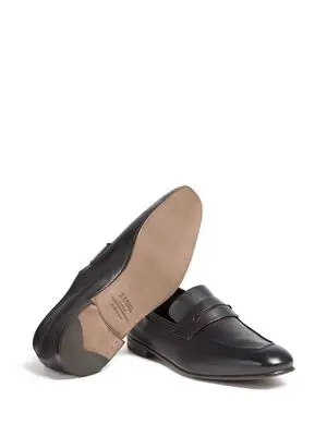 Zegna L'asola Leather Loafers - Black