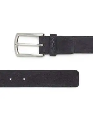 Zegna Triple Stitch Suede Belt