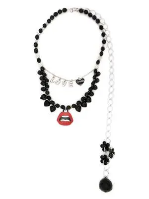AMIR SLAMA Lips-motif Layered Necklace
