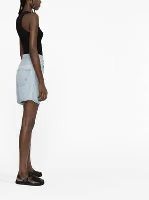 AGOLDE Asymmetric Denim Shorts