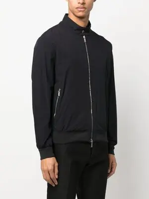 MOORER Zip-up Bomber Jacket - Blue