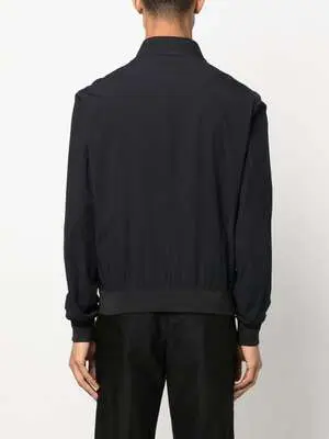 MOORER Zip-up Bomber Jacket - Blue