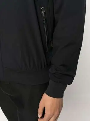MOORER Zip-up Bomber Jacket - Blue