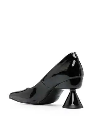 Paula Canovas Del Vas Diablo 80mm Patent Pumps In Black - 50% Off