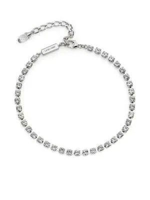 JIMMY CHOO Saeda Crystal Anklet - Silver