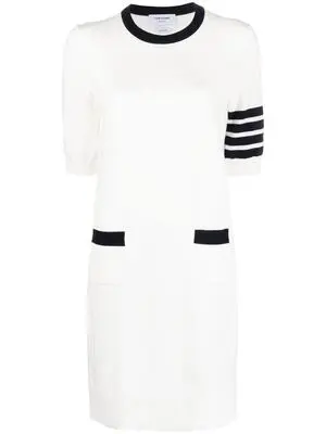 Thom Browne Hector Embroidery Knitted Mini Dress