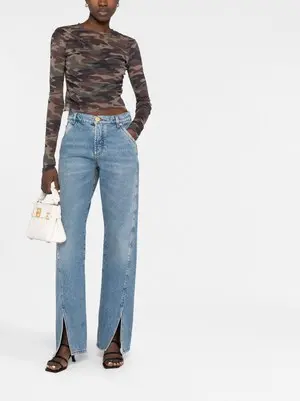 Balmain Bootcut Jeans With Front Slits