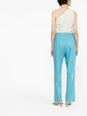Giuseppe Di Morabito Crystal-embellished Trousers - Blue