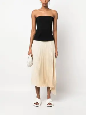 Co Strapless Stretch-crepe Top - Black
