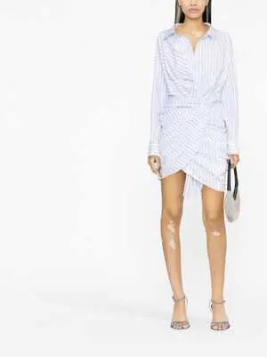 Alexander Wang Striped Asymmetric Shirt Dress