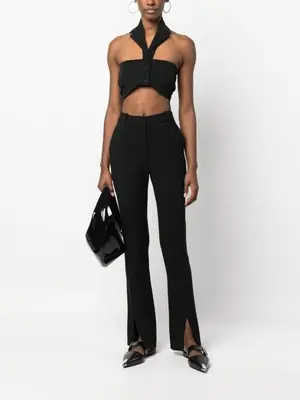 Philosophy Di Lorenzo Serafini Halterneck Buttoned Crop Top