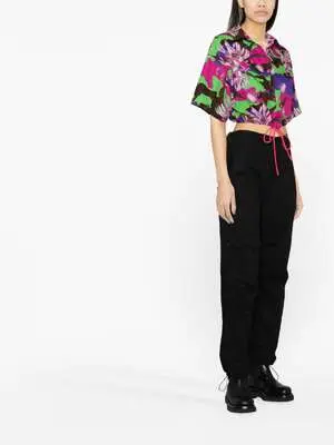 Moncler Floral-print Cropped Shirt