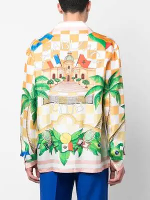 Casablanca Tennis Club Silk Shirt
