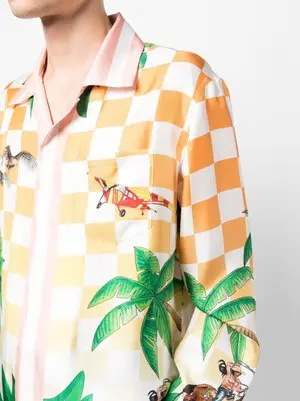 Casablanca Tennis Club Silk Shirt