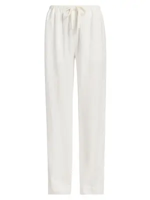 Vince Women's Drawstring Hemp Pants - Coastal  - Off White