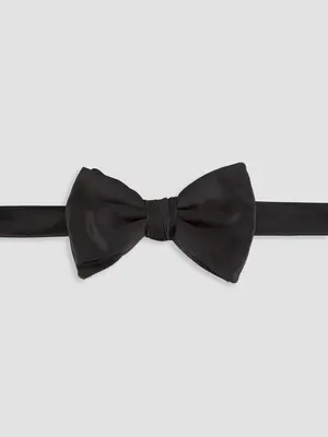 Giorgio Armani Silk Bow Tie Black