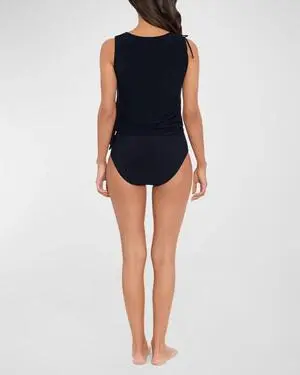 Magicsuit Asymmetric Jersey Tank Top - Black
