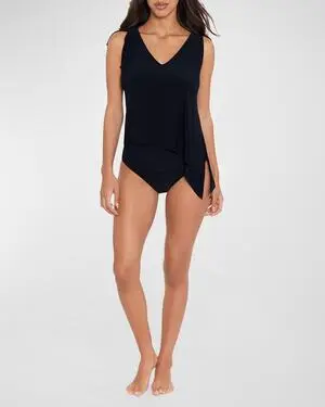 Magicsuit Asymmetric Jersey Tank Top Blk